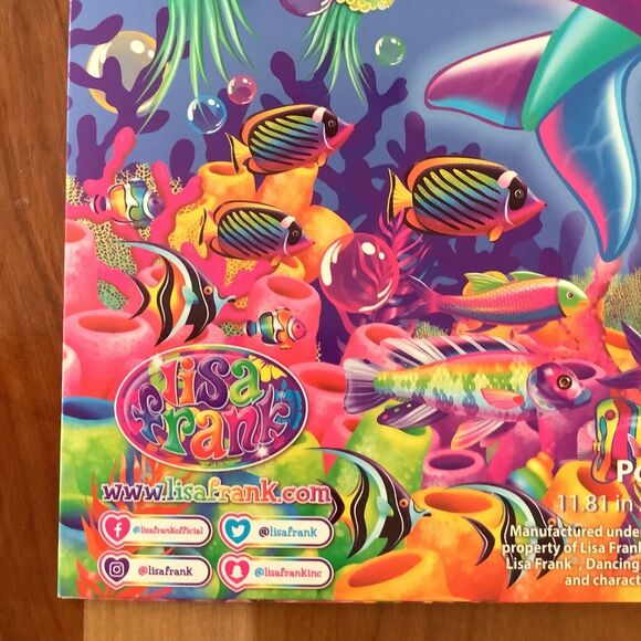 Lisa Frank | Art | Lisa Frank 2 Pocket Portfolio Folder 3hole Punched ...